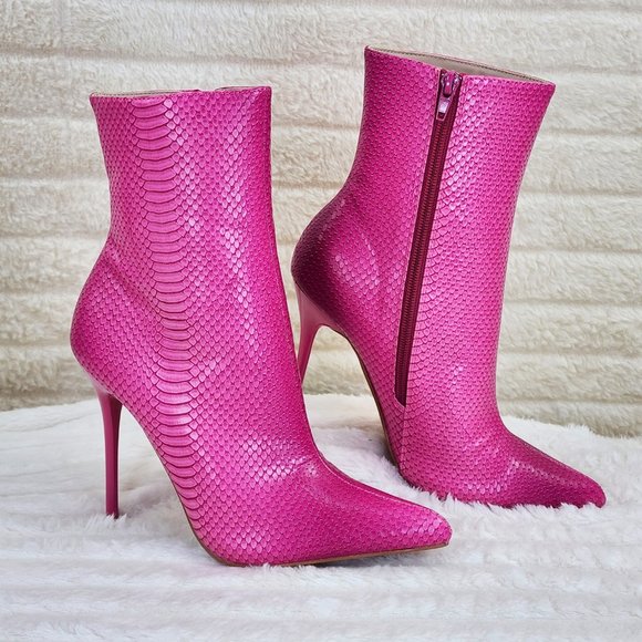 So Me | Shoes | Athena Ombre Hot Pink Fuchsia High Heel Snake Texture ...